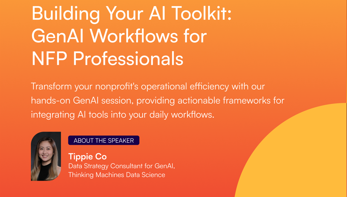 Building your AI toolkit: Gen AI workflows for NFP professionals | Digital Learning